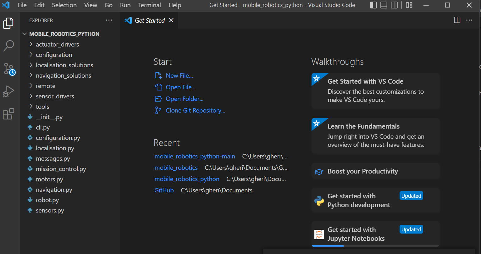 Programming | Mobile Robotics documentation